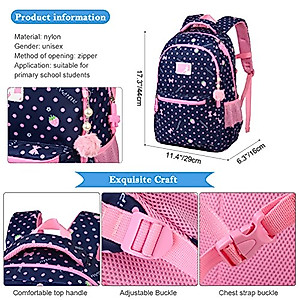 AOTOW School Backpack Girls Bookbag Kids - Cute Bags for Middle Elementary Preschool Kindergarten Supplies for Teen Little Children Student