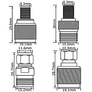 onelinkmore N to F Coax Cable Set N Type to F RF Coax Coaxial Adapter Kits N Male Female to F Male Female TV Coax Adapter Connector Kit Pack of 4