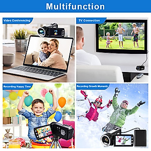 Rawiemy Kids Video Camera Camcorder 1080P 36MP Video Recorder Vlogging Camera for YouTube TikTok Digital Camera Recorder Kids Camcorder with 2.8" LCD Screen,8X Digital Zoom for Teens Beginners