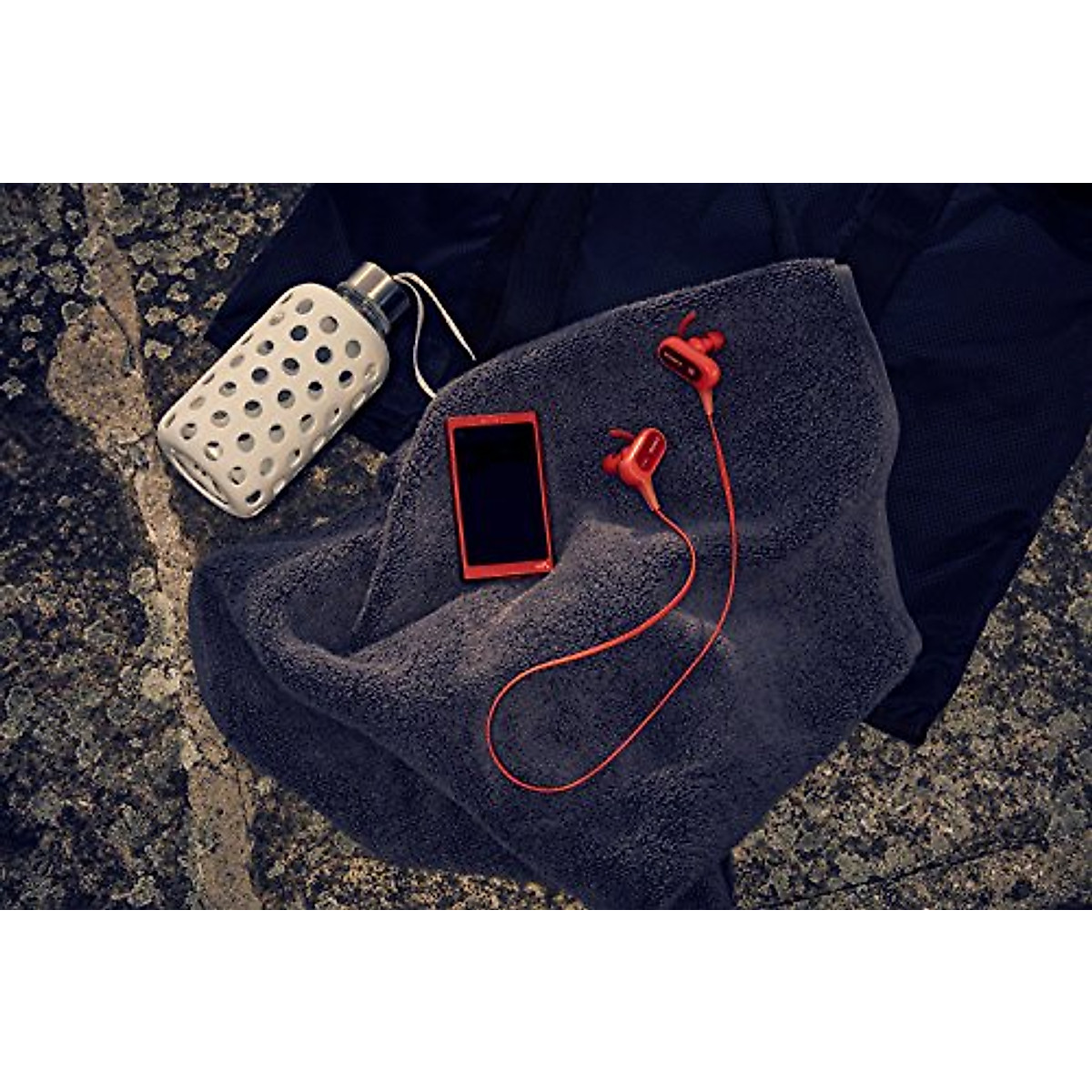 Sony Extra Bass Bluetooth Headphones, Best Wireless Sports Earbuds with Mic/ Microphone, IPX4 Splashproof Stereo Comfort Gym Running Workout up to 8.5 hour battery, red