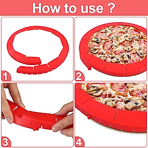 RONGRONG Adjustable Pie Crust Shield, BPA-free and Food Safe Silicone Pie Protector for Baking Pie, Fits Rimmed Dish 8" - 11.5" - Dishwasher Safe (2 Pack)