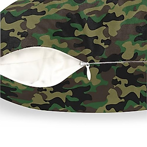 XMNYGJ Forest Camo Camouflage Throw Pillow Covers 20 x 20 Inch Decorative Square Cushion Case Soft Cozy Modern Pillowcase for Couch Sofa Bed Living Room Home Decor