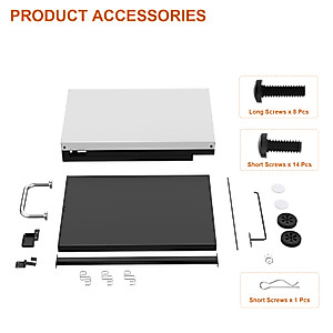 MixRBBQ Outdoor Grill Cart Double-Shelf Movable Cooking Table, New Upgraded Pizza Oven Cart for Outside Kitchen Island Worktable, Foldable Food Prep Cart with 3 Hooks and Side Handle