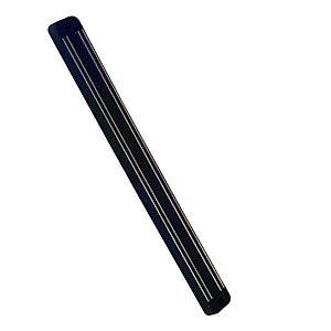 TrueCraftware 18” Magnetic Knife Holder Black with Plastic Base & Two Magnetic Strips for Wall optional hanging hooks -Strong Powerful Knife Rack Knife Strip Storage Display Magnetic Tool Organizer