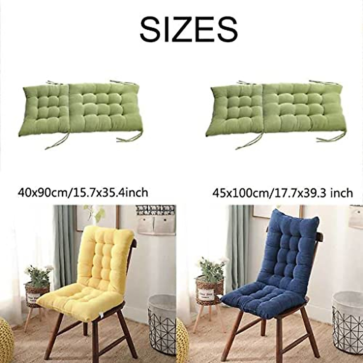 OMKUOSYA Rocking Chair Cushion，high Back Patio Chair Cushion Replacement Cushion，Indoor/Outdoor Non-Slip One Piece Seat Cushion，Garden Recliner Cushion，Suitable for Bedroom Balcony Office