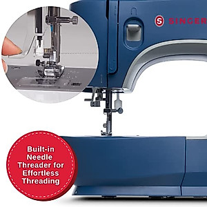 SINGER Making The Cut Sewing Machine with 97 Stitch Applications & Accessory Kit M3330, Simple & Easy To Use, Perfect For Beginners, Blue.