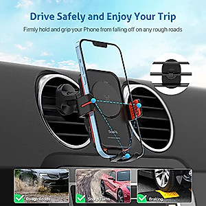 SooPii Wireless Car Charger Mount, 15W Qi Fast Charging, Auto-Clamping,2 Styles Air Vent Phone Holder Included, Compatible with iPhone 13/12/11,Samsung S21/S20 and Others