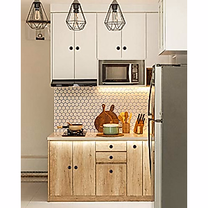 MoHern Black Cabinet Knobs, Dresser Knobs 20 Pack, 1-1/5 inch Matte Kitchen Knobs for Cabinet, Bathroom Cabinet Hardware, Drawer Pulls and Knobs…