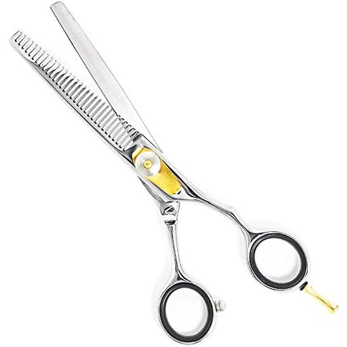 Equinox International, Professional Hair Scissors, Japanese Stainless Steel-Barber Hair Cutting Texturizing Thinning Razor Edge Series Teeth Shears for Men/Women/Kids/Salon & Home-6.5" Overall Length