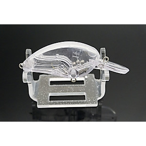 10PCS Unpainted Lure Blanks Crankbait Fishing Topwater Lures Hard Clear Plastic Simulation Minnow Bait Fishing Plugs Spoons 335 Free Eye