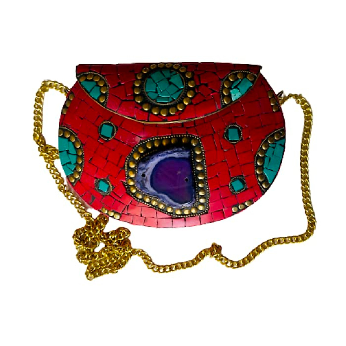 Metal Mosaic Clutch Bag