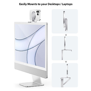 Stouchi Continuity Camera Mount for iMac, Desktop Monitor Compatible iPhone Webcam Mount with Mag-Safe