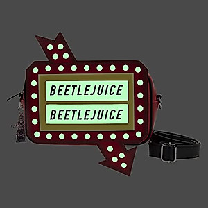 Beetlejuice Glow Graveyard Sign Crossbody Bag
