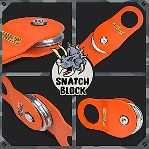 TICONN 10 Ton Winch Snatch Block Towing Pulley Blocks 22,000 LBS Capacity, Heavy Duty Offroad Recovery Accessory for Truck, Tractor, ATV & UTV