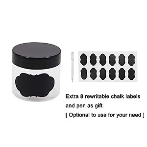 zmybcpack 20 pack 2 OZ Round Clear Plastic Slime Jars With Lids, PET Containers, Storage Jars, Travel Jars For Cosmetic, Makeup, Organization