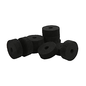 20Pcs Cymbal Felt Washers, 4cm Non Slip Felt Pads Cymbal Replacement Accessories for Drum Set(Black) Cymbal Felt Cymbal Felts And Sleeves
