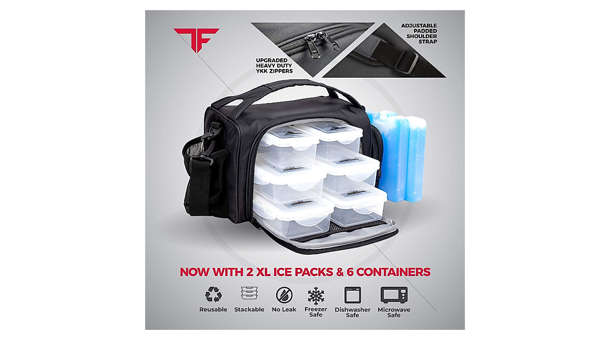 ThinkFit Insulated Meal Prep Lunch Box - Keep Food Fresh & Hot