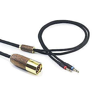 NewFantasia 4-pin XLR Balanced Cable 6N OCC Copper Silver Plated Cable for Monolith M1060, M1060C, M565, M565, for AudioQuest Nighthawk Headphone Walnut Wood Shell (2X 2.5mm Version)