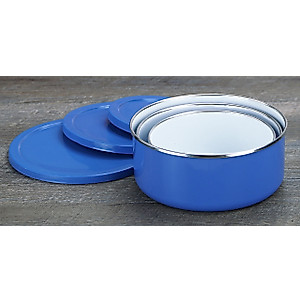 Reston Lloyd 6 Piece Enamel on Steel Bowl Set, Small, Azure