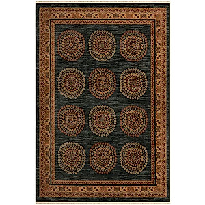 Rugs.com Kashkuli Gabbeh Collection Rug – 7' x 10' Blue Medium Rug Perfect for Bedrooms, Dining Rooms, Living Rooms