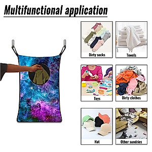 ZFRXIGN Dragonfly Over The Door Laundry Hamper Boho Flower Hanging Laundry Bag Large Laundry Basket for Bedroom Dirty Clothes Hamper Space Saving Home Room Storage Organizers