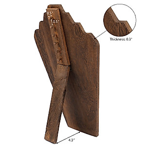 Ikee Design 2 Pcs Lightweight Wooden Necklace Display Bust Easel Jewelry Display for Shows, Necklace Display Stand, Jewelry Display Bust For 3 Necklaces, Brown Color, 8.25 W x 1.13 D x 13 H in