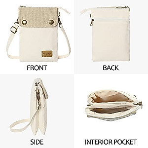 AOCINA Small Crossbody Bags for Women Cell Phone Purse Thread Wallet Crossbody Bag for Teen Girls(A-Black)