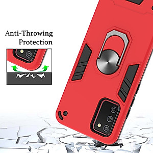 Compatible with Samsung Galaxy A40 Case Cover,Built-in Ring Magnetic Kickstand Compatible with Samsung Galaxy A40 SM-A405 Case 2 in 1 Shockproof Phone Case Cover Black