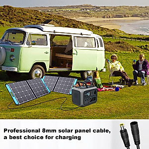 Electop DC 8mm Extension Cable 20Ft, DC 8mm Cord 14AWG DC 8mm Female to Male Adapter Connector Cable 8mm DC Power Plug for GZ Yeti Jackery Solar Generator Portable Power Station and Solar Panel