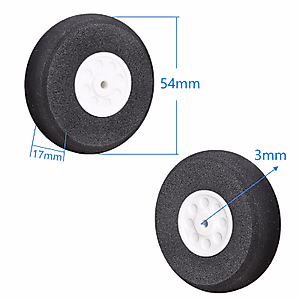 1 Set Aluminum Main Landing Gear Wheel Kit RC Airplane Cessna 182 Parts Replacement 40 Size ARF PNP