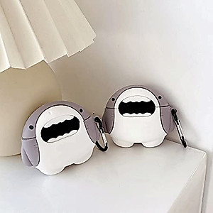 Rertnocnf Creative Cute Kawaii Cartoon Animals Shark Case Compatible with Beats Studio Buds 2021 Fashion Portable Accessories Shockproof Protector for Wireless Noise Cancelling Earbuds (Shark)