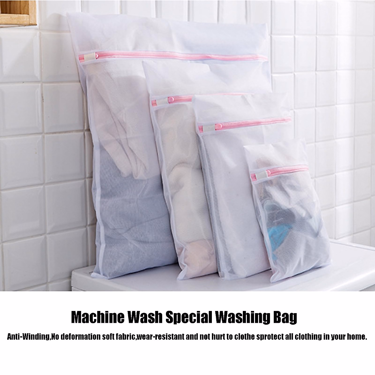 3 Pcs Large Laundry Mesh Bags,Wash Bags delicate laundry bag for College,Dorm,Storage 16 x 20inch