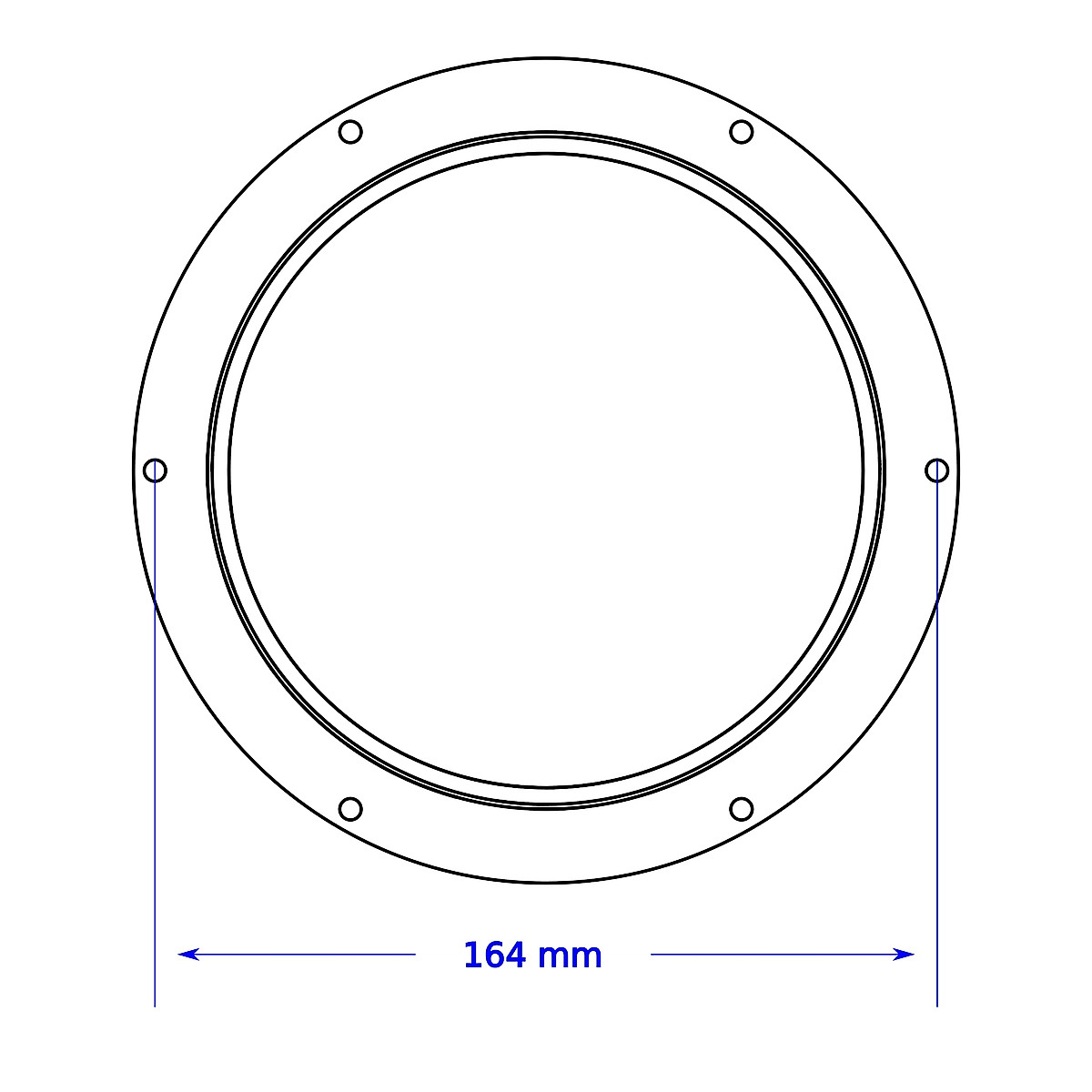 5-inch Tube Portable AC Air Conditioner Exhaust Hose Flange Wall Mount INDOOR - Clockwise thread 5CWMOUNT