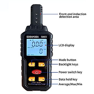 3 in 1 EMF Meter,EMF Reader,Electromagnetic Field Radiation Detector,EMF Tester for Home,EMF Detector with sound light alarm,Ghost Hunting Equipmetent