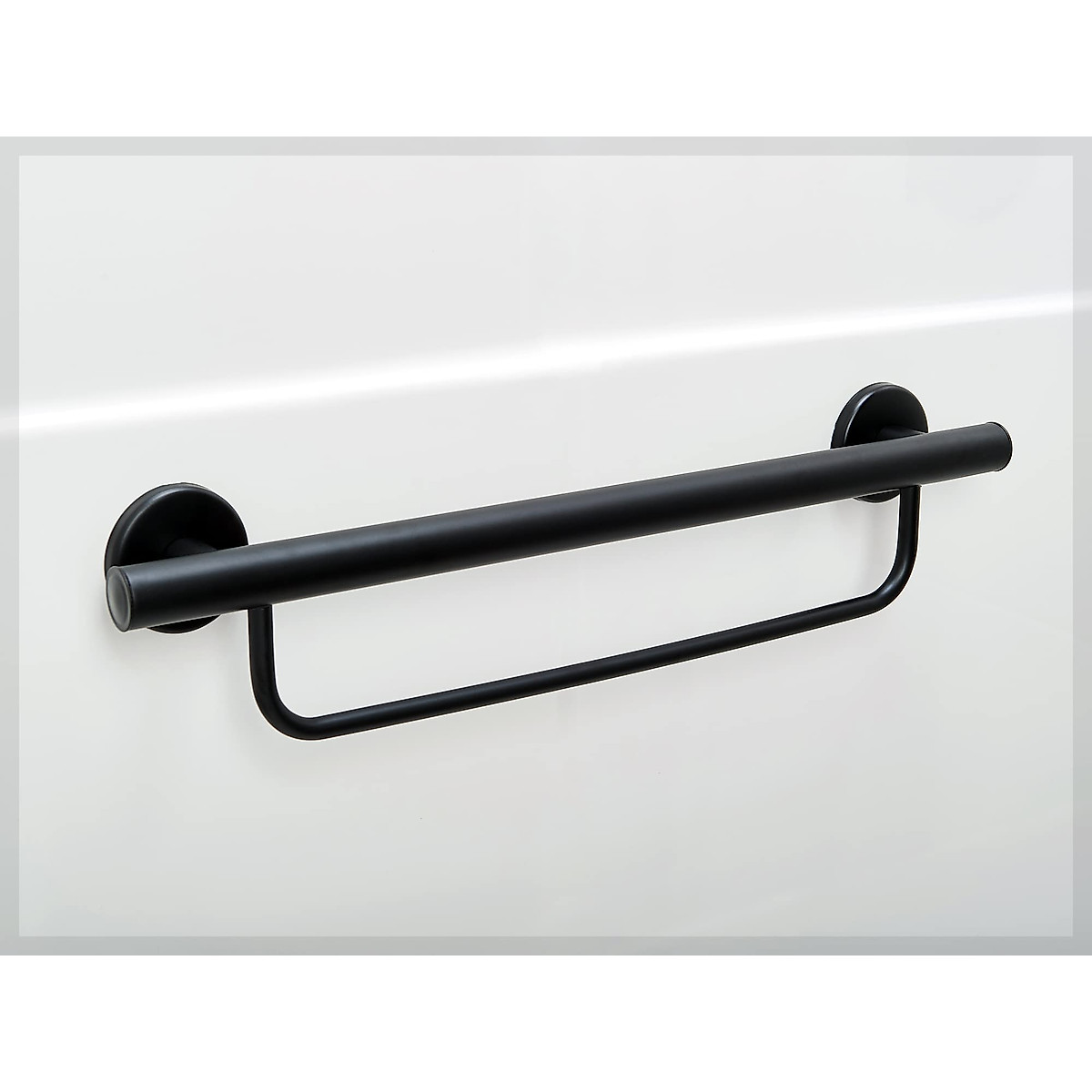 Bathroom Grab Bar Towel Rack for Bathtub Shower Kitchen/304 Stainless Steel/Matte Black/ 24" x 5"