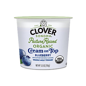 Clover Sonoma Organic Cream On Top Blueberry Yogurt, 6 Oz