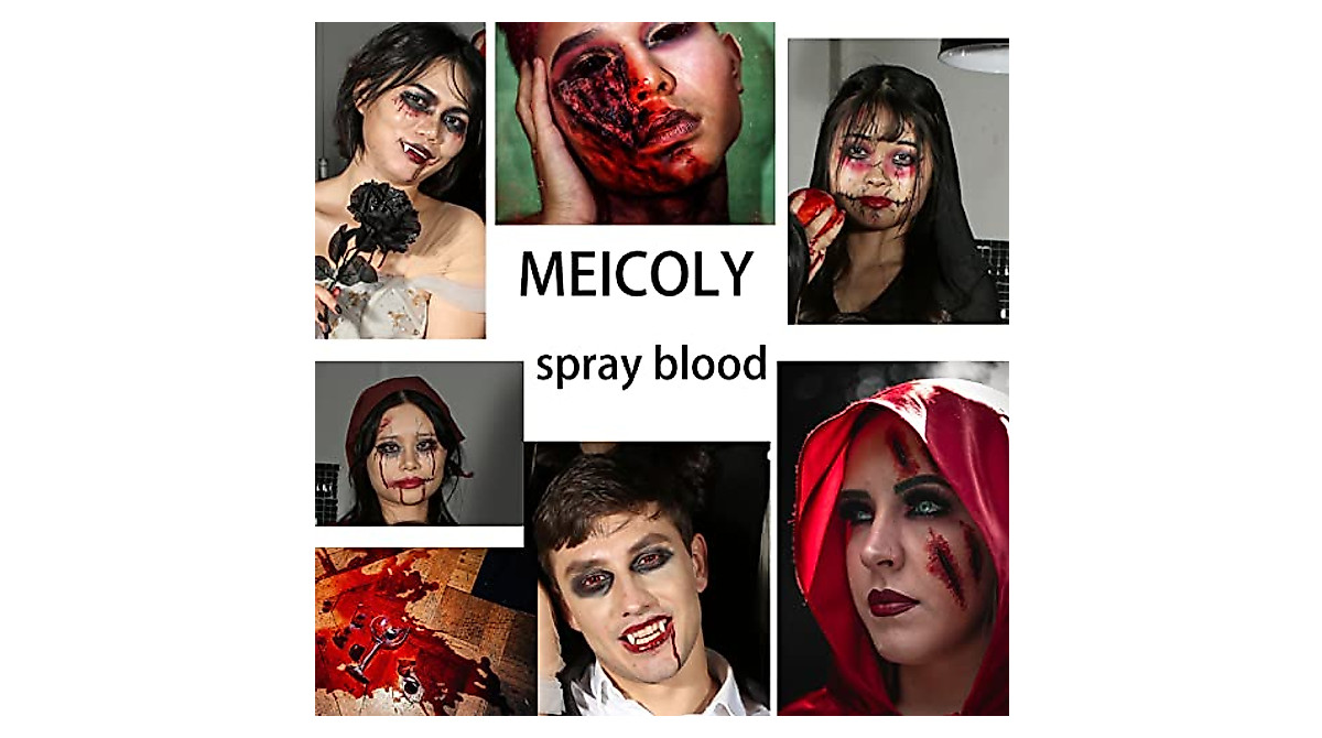 MEICOLY Fake Blood Spray for Halloween and Cosplay - 2.1oz