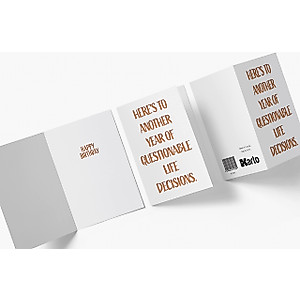 Funny Birthday Card for Him Her - Witty Mom Dad Anniversary Card - Perfect Card for Son Daughter - Ideal Sister Brother Friend Birthday Card - Karto - To Another (To Another Simple)