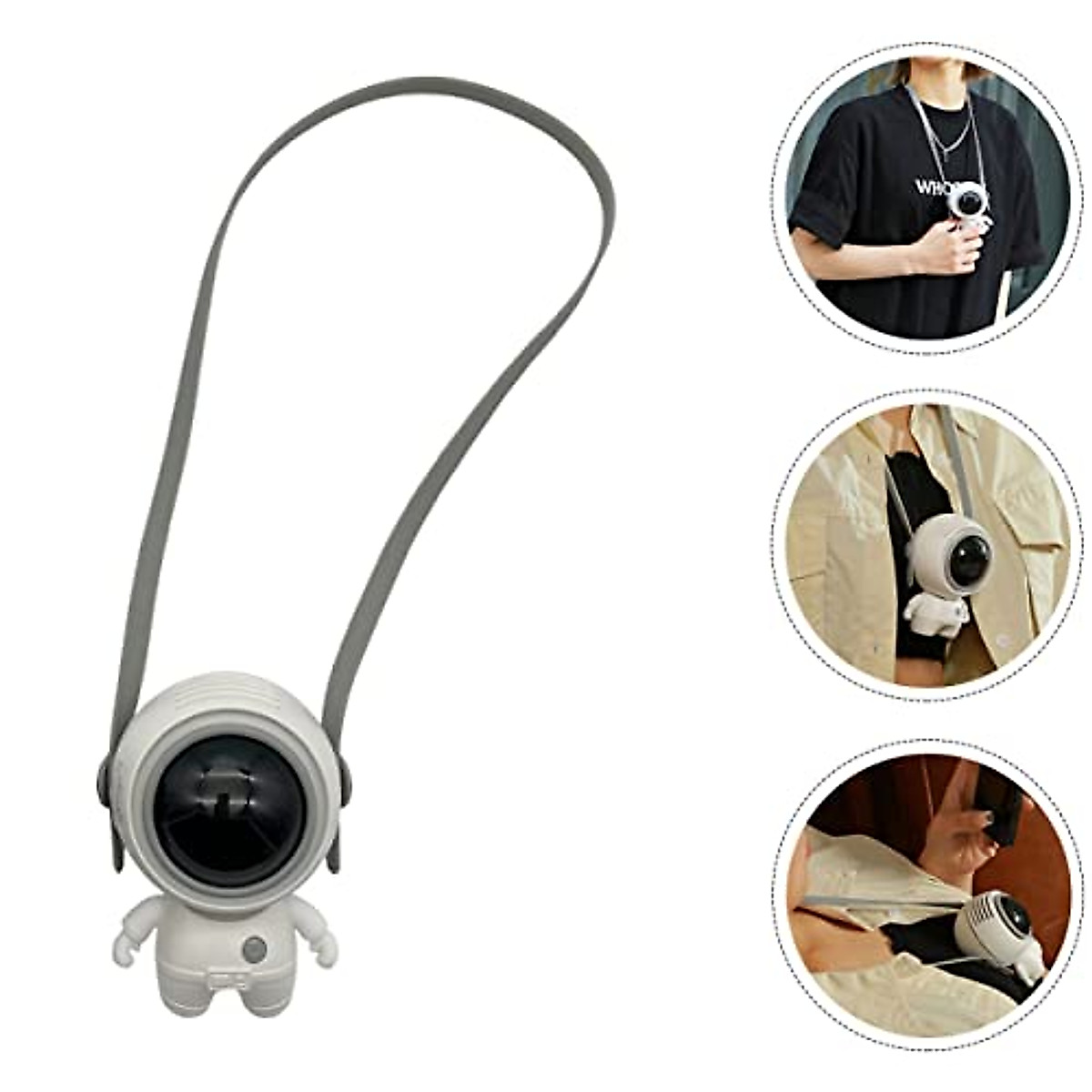 Amosfun Wearable Air Conditioner Rechargeable Neck Fan Neckband Fan Camping Fan with Light Portable Neck Fan