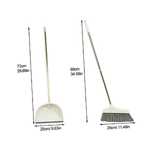 Ipetboom 1 Set Metal Broom Set Broom Office Plastic Dustpan Broom Dustpan Broom Dustpan Set Simple Suite Indoor Set Household Broom and dust pan The pet Broom with Dustpan