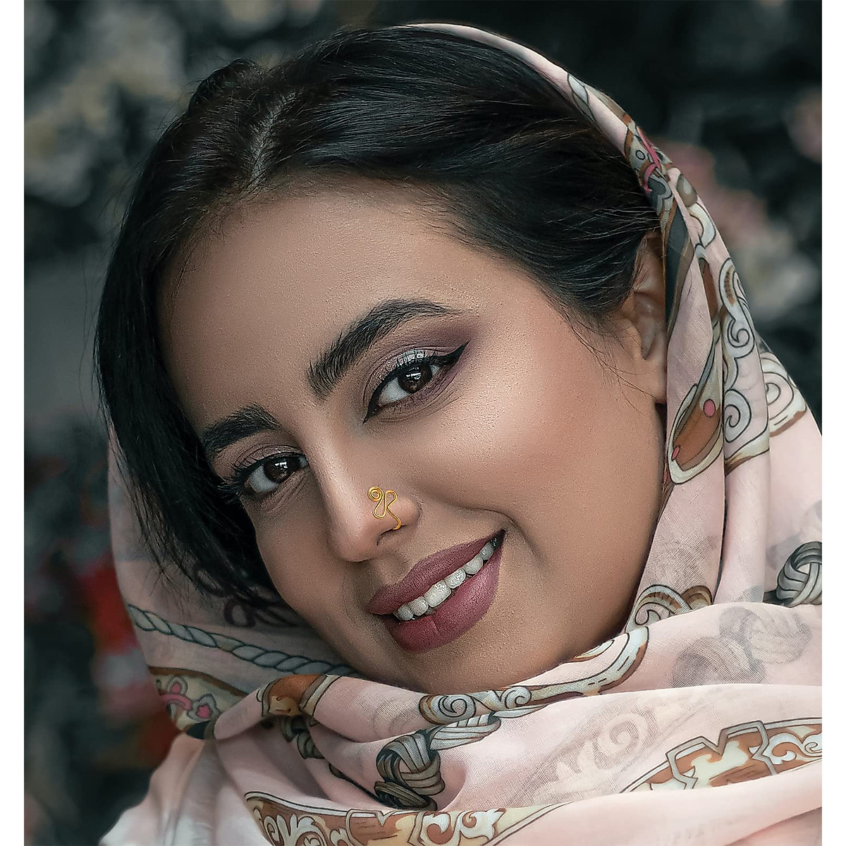 TOBENY 16-24PCS African Nose Cuffs for Women Multi-Style Faux Fake Nose Ring Non Piercing for Teen Girls Small Clip on Nose Ring Set