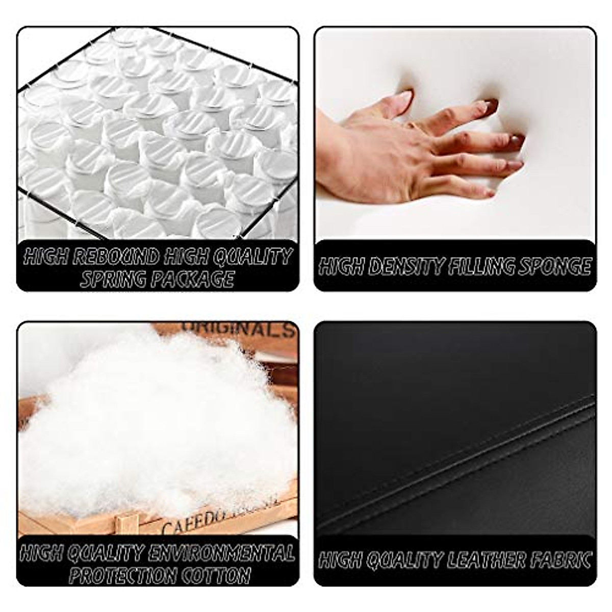 FDW Recliner Chair for Living Room Home Theater Seating Single Reclining Sofa Lounge with Padded Seat Backrest (Black)