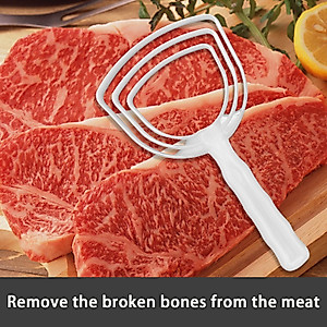 ATEVtaa (2 Pieces) Dust Bone Scraper Professional Bone Dust Scraper Meat Scraper， Square Bone Dust Scraper， Meat Scraper Bone