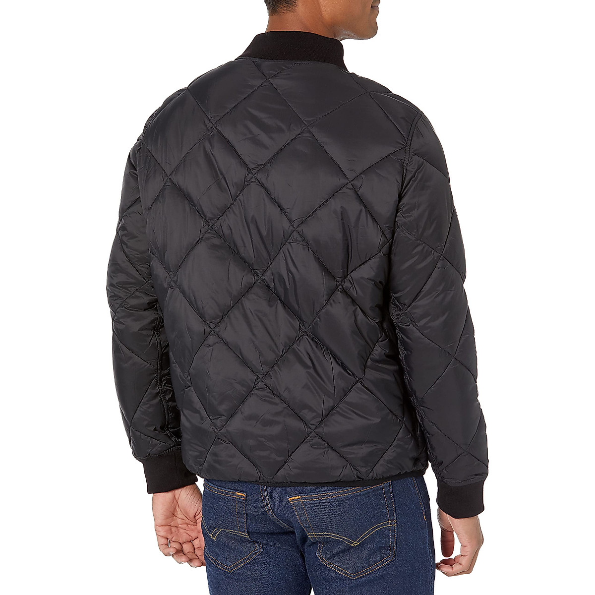 Calvin Klein Men's Reversible Diamond Quilted Jacket, Black, Large