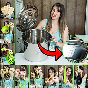 Canning kit + Canning Rack + X-Large Ladle +Measuring Cups, Canning Funnel, Tongs, Jar Lifter, Lid Lifter, Bubble Popper, 90x Labels - Canning Supplies - Canning Supplies Starter Kit (Large +)