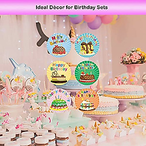 PMCDS2G Happy Birthday Stickers Seals 1" 500units in 1Roll for Birthday Décor Party Supplies Cards Sealing(Shining Happy Birthday)
