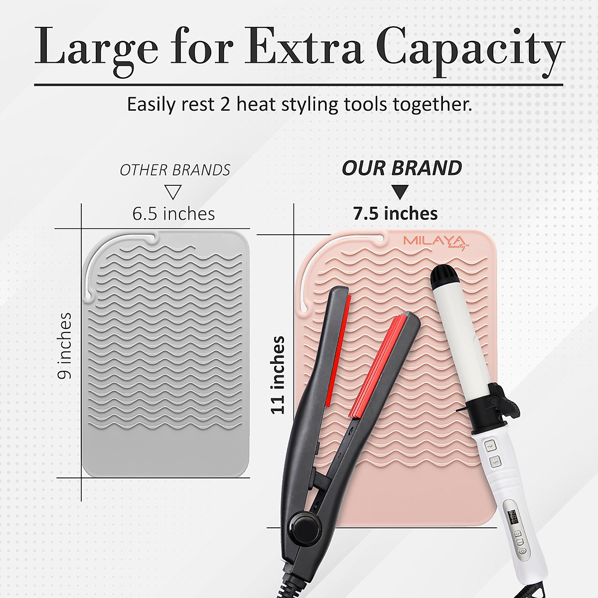 Heat Resistant Mat - Iron Mat - Curling Iron Holder - Silicone Heat Resistant Mat - Makeup Mat - Hot Tools Mat - Hot Tools Flat Iron Holder