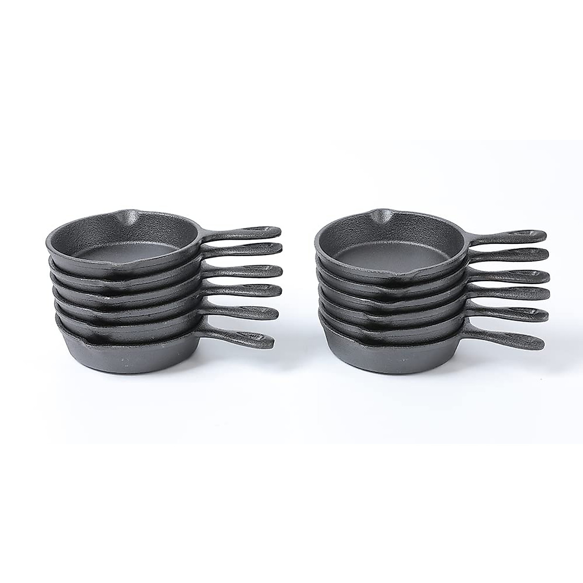 HAWOK Dia.3.9 inch Pre seasoned Cast Iron Mini Skillet set of 12……