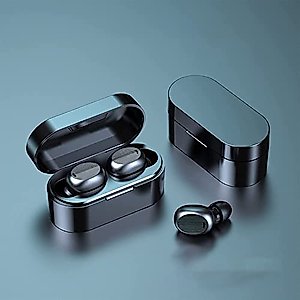 Wireless Earbuds, Mini Blue-tooth Earbuds Headphones Stereo Earphones Touch Control, in-Ear Headphones Sports Music Earbuds Built-in Mic/Noise Cancelling/Premium Deep Bass/Long Distance Connection (A)