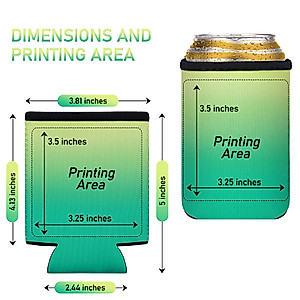 Beer Can Coolers Sleeves, Soft Insulated Bottle Soda Cover Coolers, Personalized Collapsible 12OZ Blank Bulk Drink Cooler for Parties, Wedding or Events (Multicolor,12)